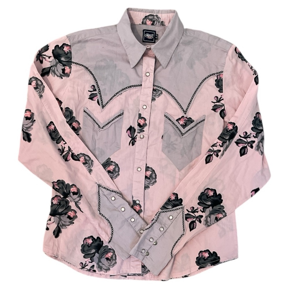 Cruel Girl Pink Floral Print Western Pearl Snap Butto… - Gem